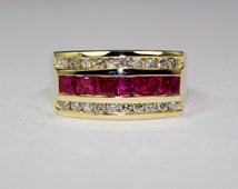 Popular items for ruby men ring on Etsy