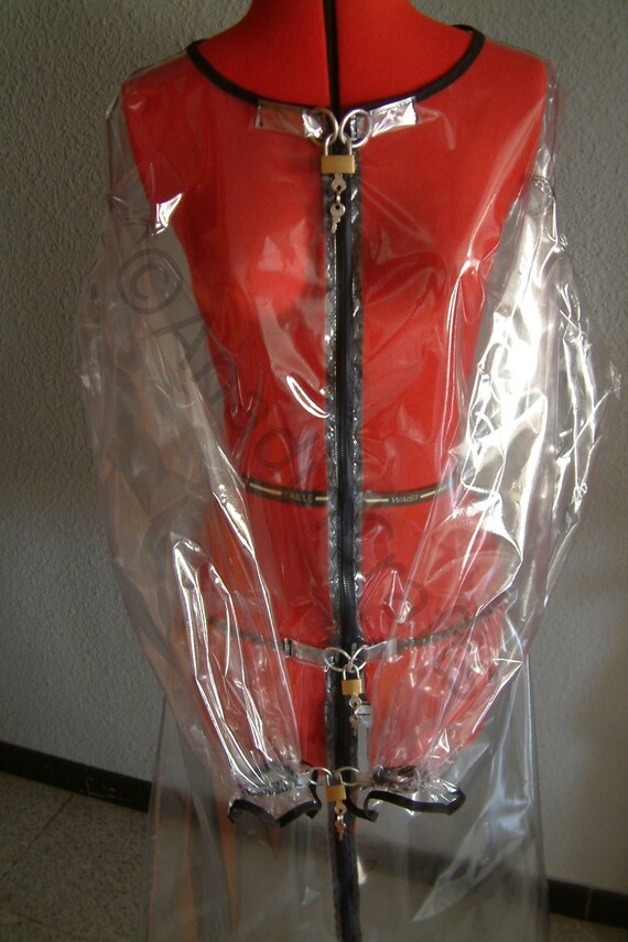 TRANSPARENT Lockable PVC Maids Dress MATURE by AnadinCrafts