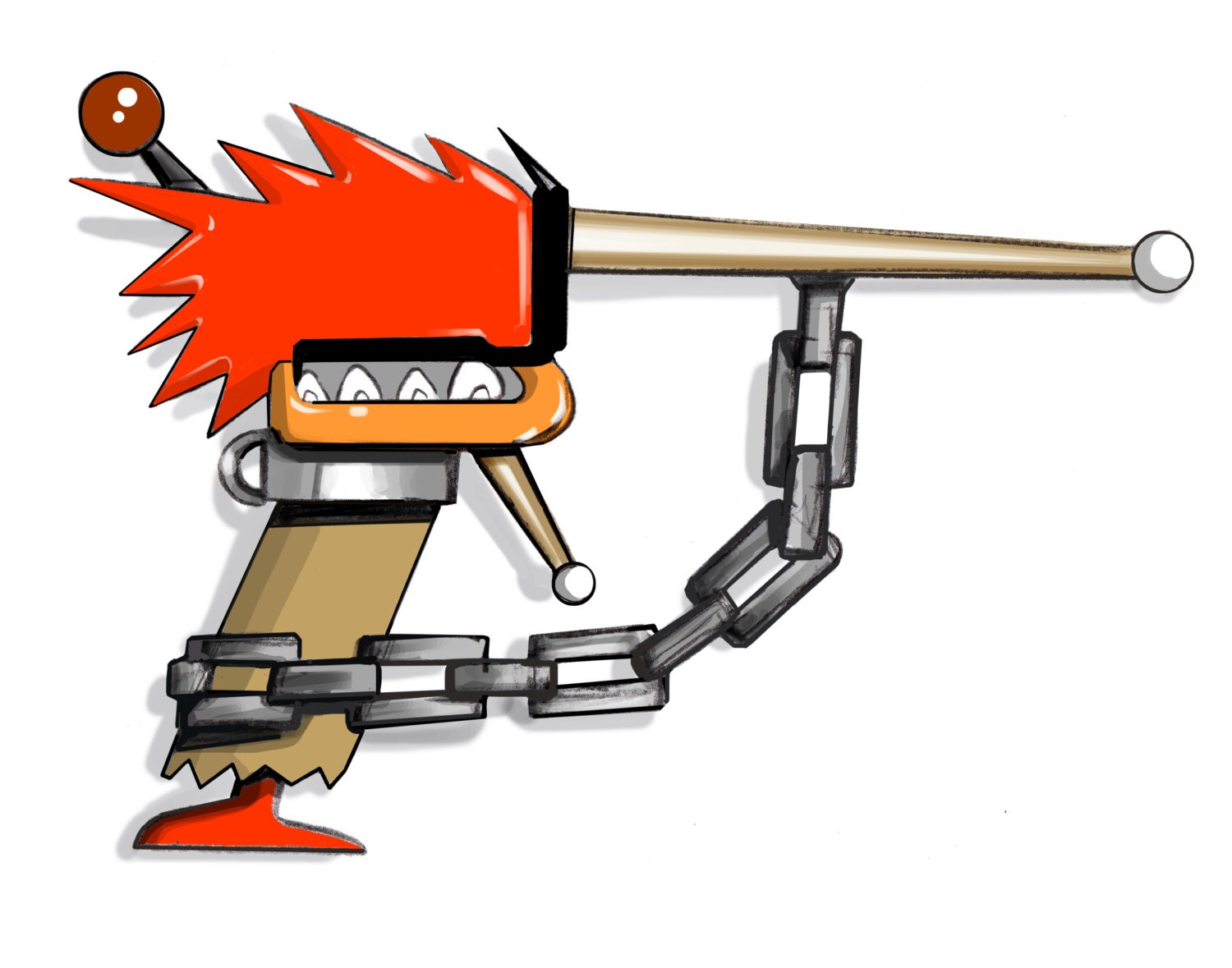 The Muppets Animal Inspired Ray Gun Illustration 5 x 7