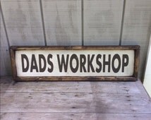 Dads Workshop Wood sign - Custom Colors & Sizes Available