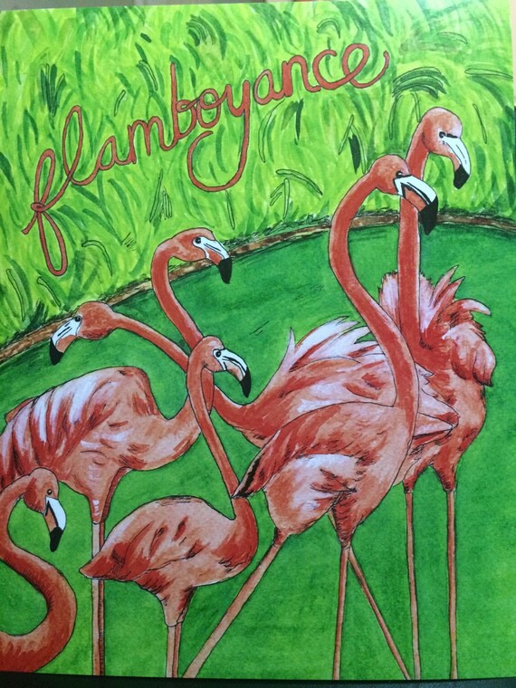 Flamboyance of Flamingos by breesonntag on Etsy