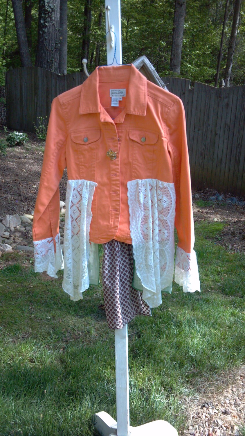 Boho Jacket With Vintage Linens By Savannahjanehandmade On Etsy