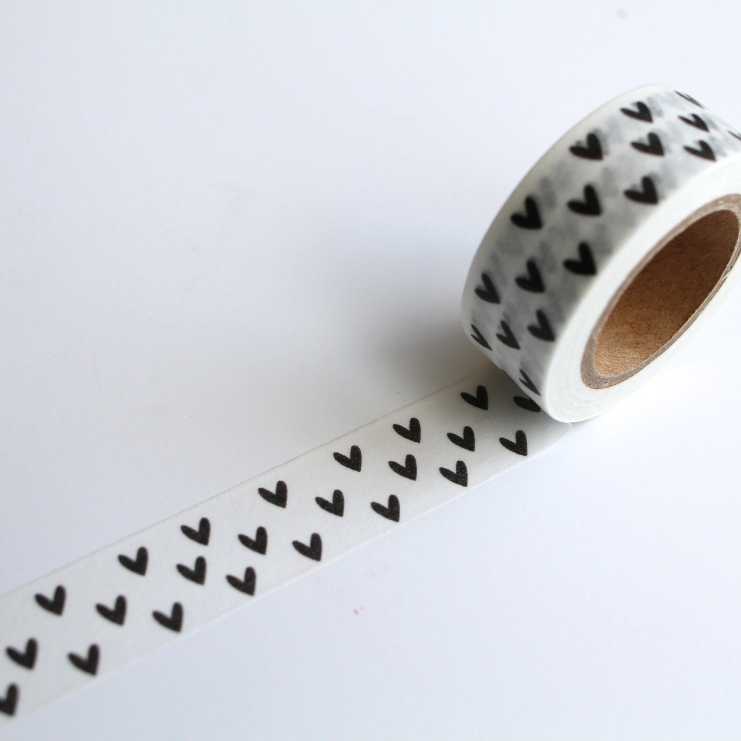 Black Love heart Washi tape/ Hearts Planner tape/ crafting