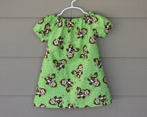 Popular items for girls monkey dress on Etsy