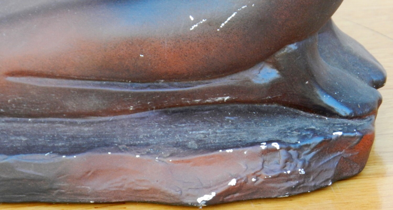 Woman and Deer Terracotta Sculpture by Artist Mark LaPointe of