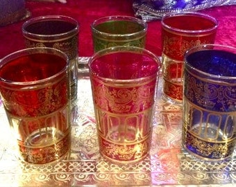 Moroccan tea glasses | Etsy