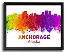 Popular items for anchorage skyline on Etsy