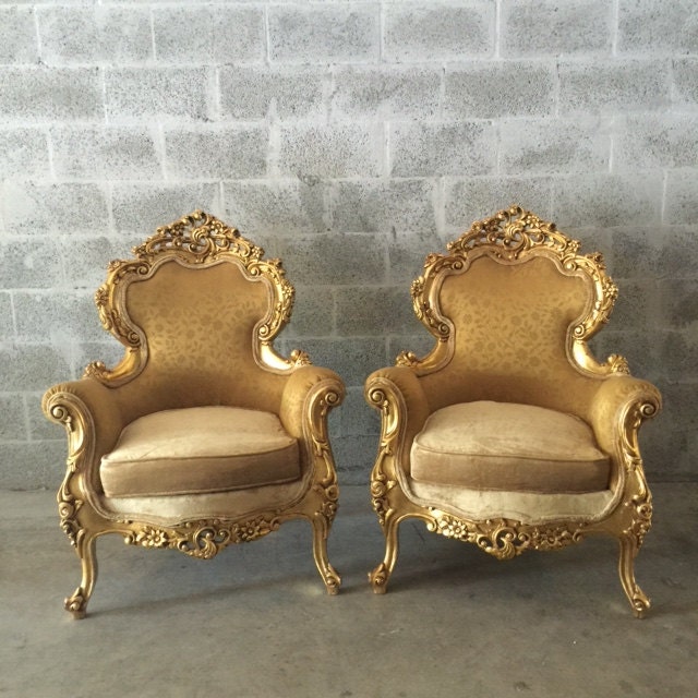 Antique Italian Rococo Chair Fauteuil Bergere Wingback Louis XVI ...