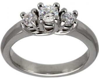 Three stone ring | Etsy