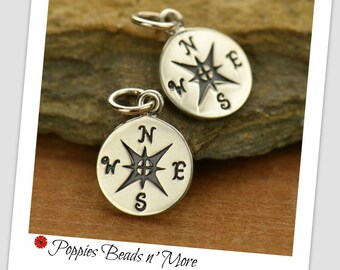 Compass charm | Etsy