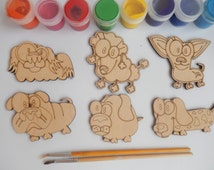 Unique dog wood cutout related items | Etsy