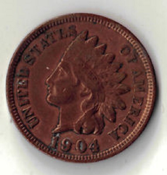 FREE SHIPPING 1904 Indian Head Penny One Cent By Collectionables free-shipping-1904-indian-head-penny-one-cent-by-collectionables