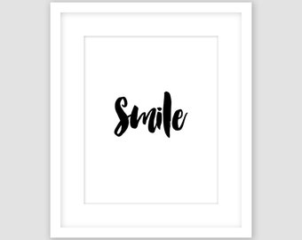 Smile print | Etsy