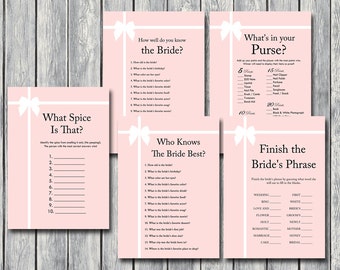Rose Theme Bridal Shower Games and Activities by MagicalPrintable