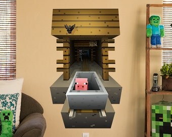 minecraft wall decal on Etsy, a global handmade and vintage marketplace.