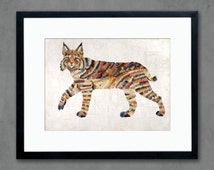 Unique geometric animal art related items | Etsy