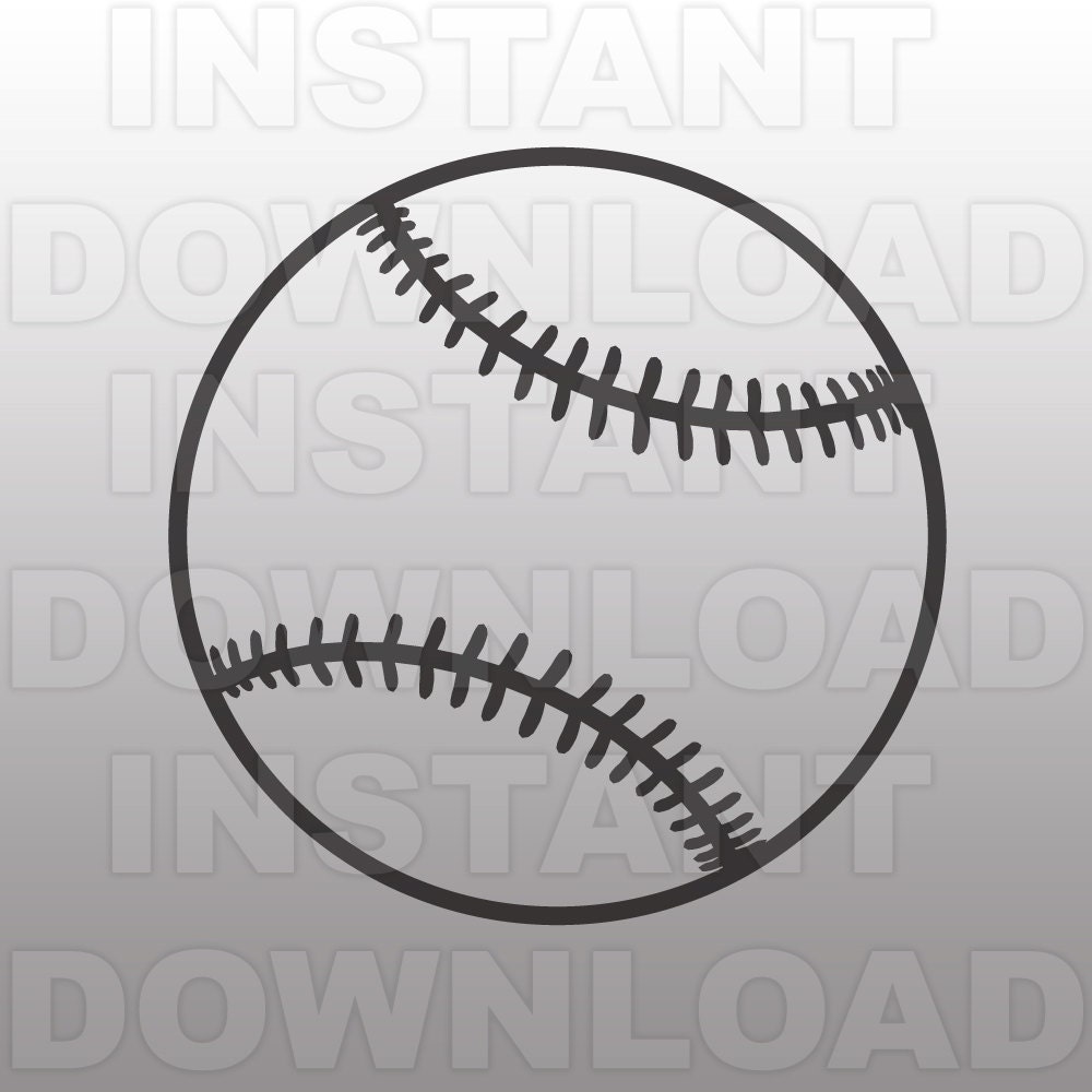 Baseball SVG File Softball SVG File Vector Clip Art for