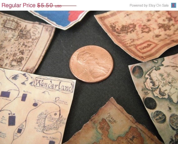 ON SALE Miniature Magical Maps by LDelaney on Etsy