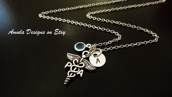 PA Physician Assistant Doctor Handstamped Personalized Crystal