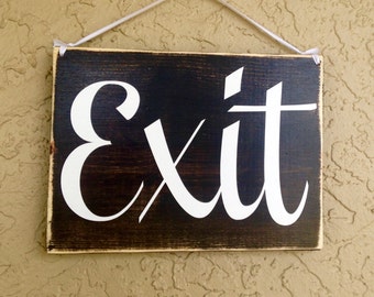 Exit sign | Etsy