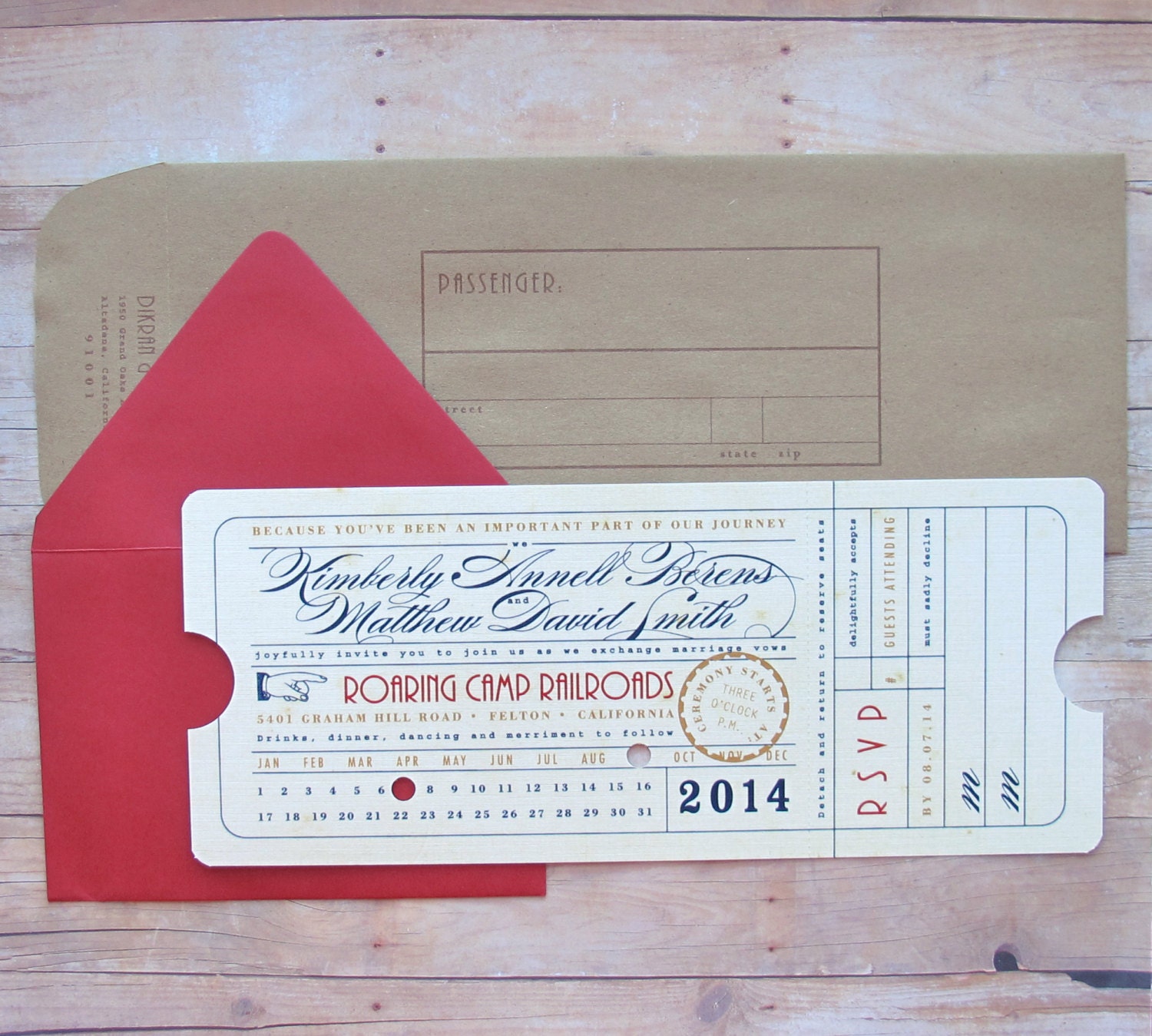 Punch Card Ticket Train Depot Union Station by LetterBoxInk
