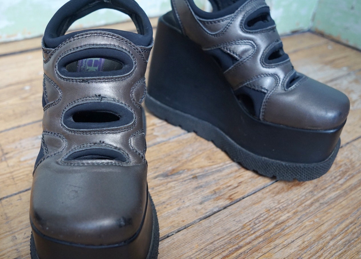90s Rave Cult Platform Shoes Sandals from HEX Italy size eur37 uk4 us6 ...