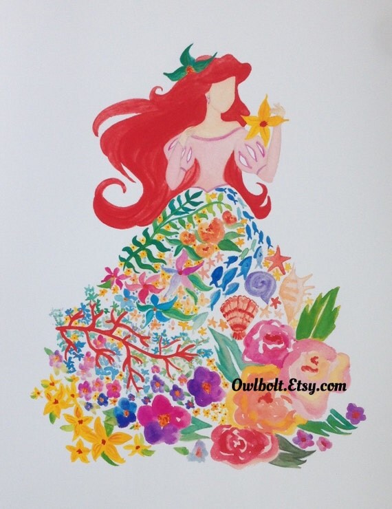 Items similar to Ariel Flower Dreams on Etsy