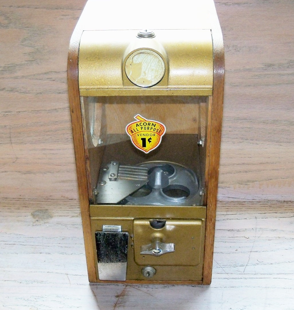 Rare Vintage Victor Gumball Candy 1 Cent Vending Machine