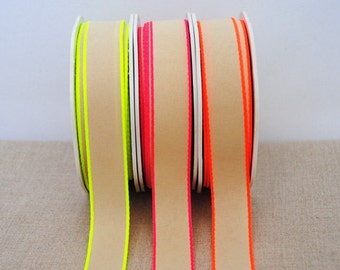 Neon yellow ribbon | Etsy