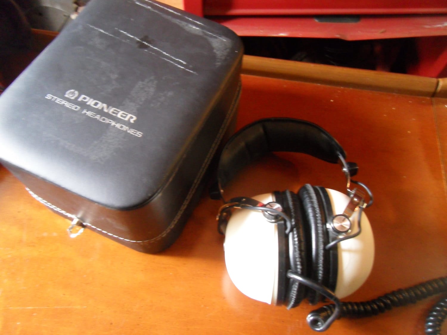 Vintage 70s Pioneer Stereo Headphones with case by nashvillepicker