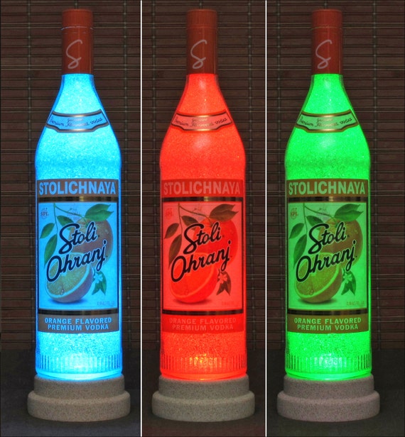 Stoli Orange Ohranj Latvia Vodka Color Changing lamp Remote