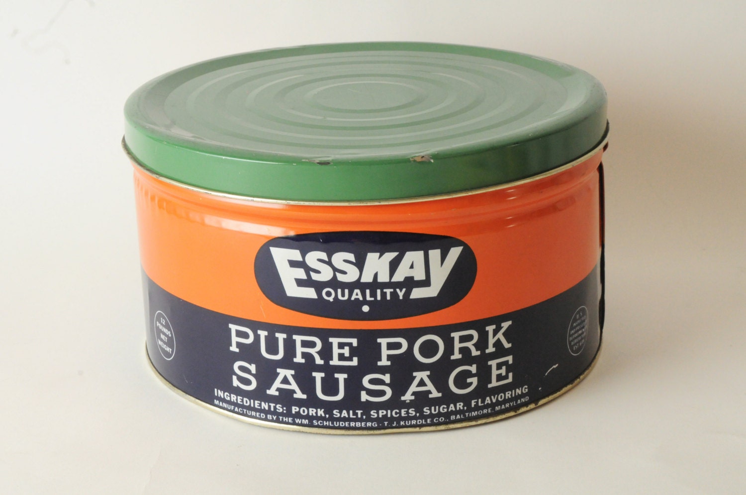 Vintage Esskay Sausage Tin Green Orange – Haute Juice