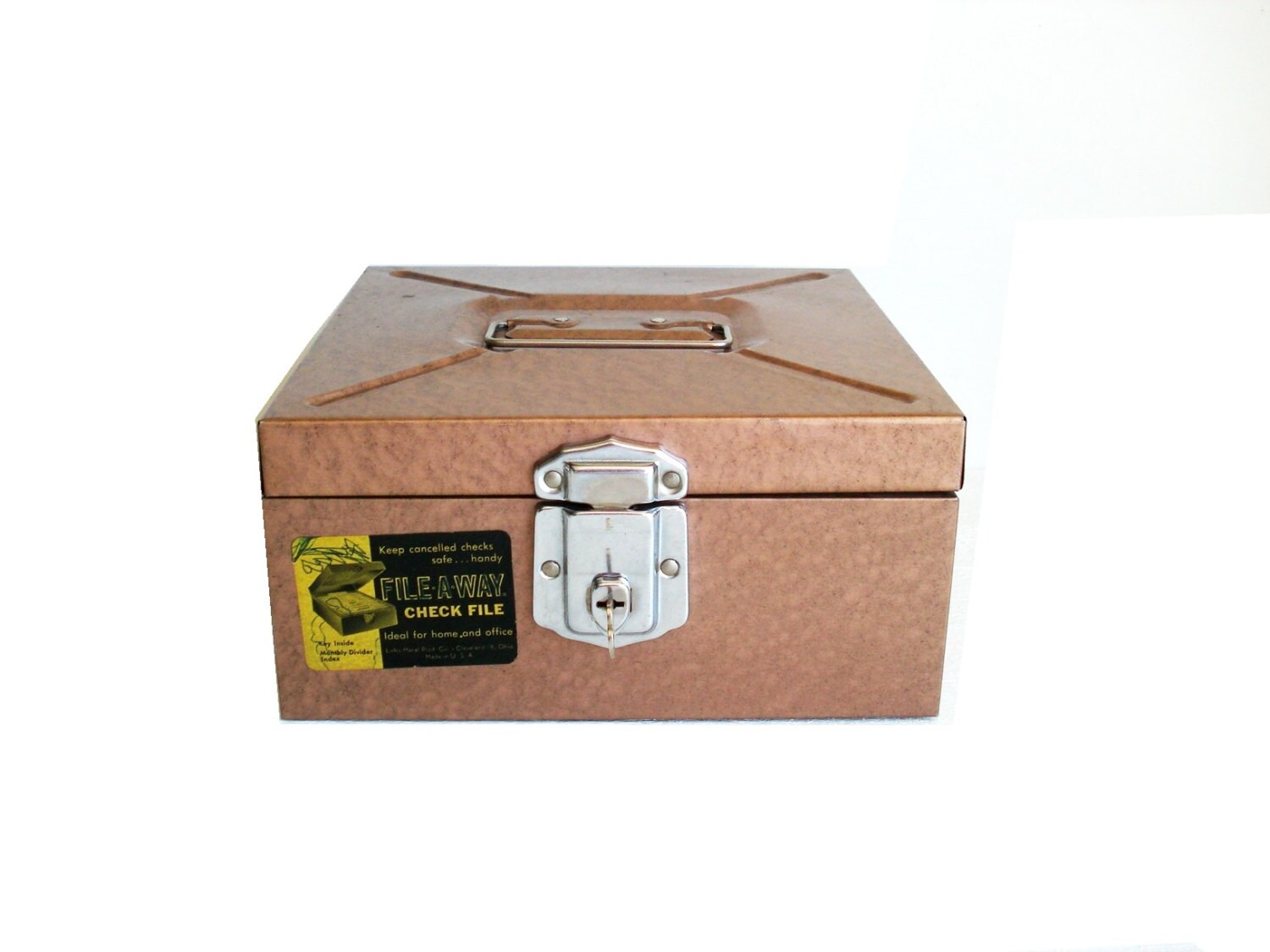 Vintage Litho Metal USA File A Way Check File Box – Haute Juice