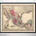 Old Map of Mexico 1865 Vintage Map