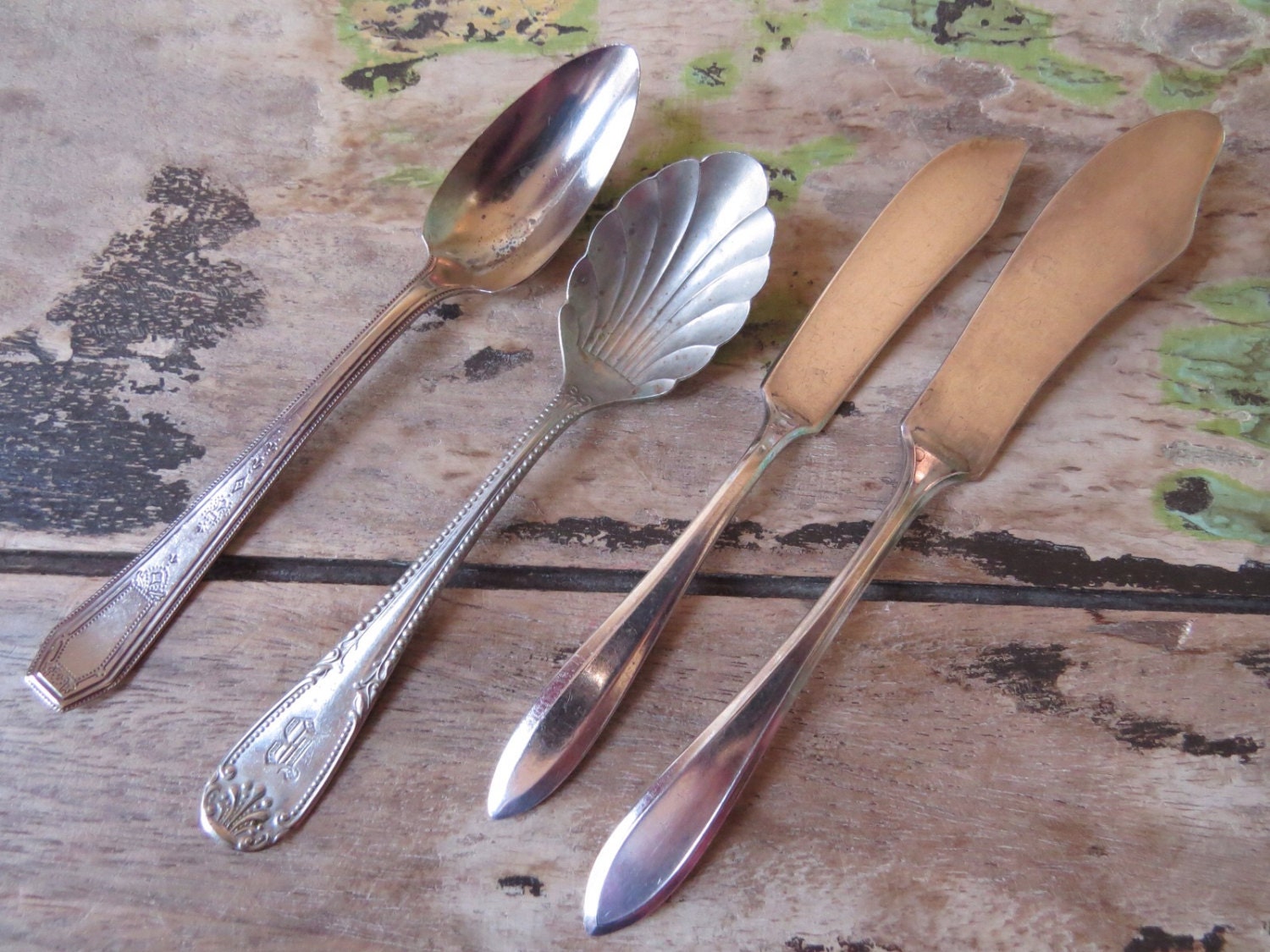 Vintage Silver Plated Flatware Set Mid Century Shabby Chic Home Decor ...