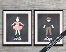 Popular items for girls bathroom sign on Etsy