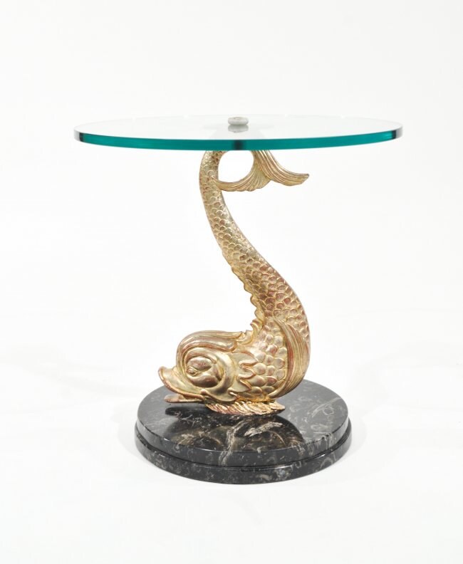 Italian Marble Dolphin Side Table – Haute Juice