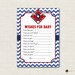 Whale Nursery Rhyme Quiz Baby Shower Game by OakCityPaperCompany