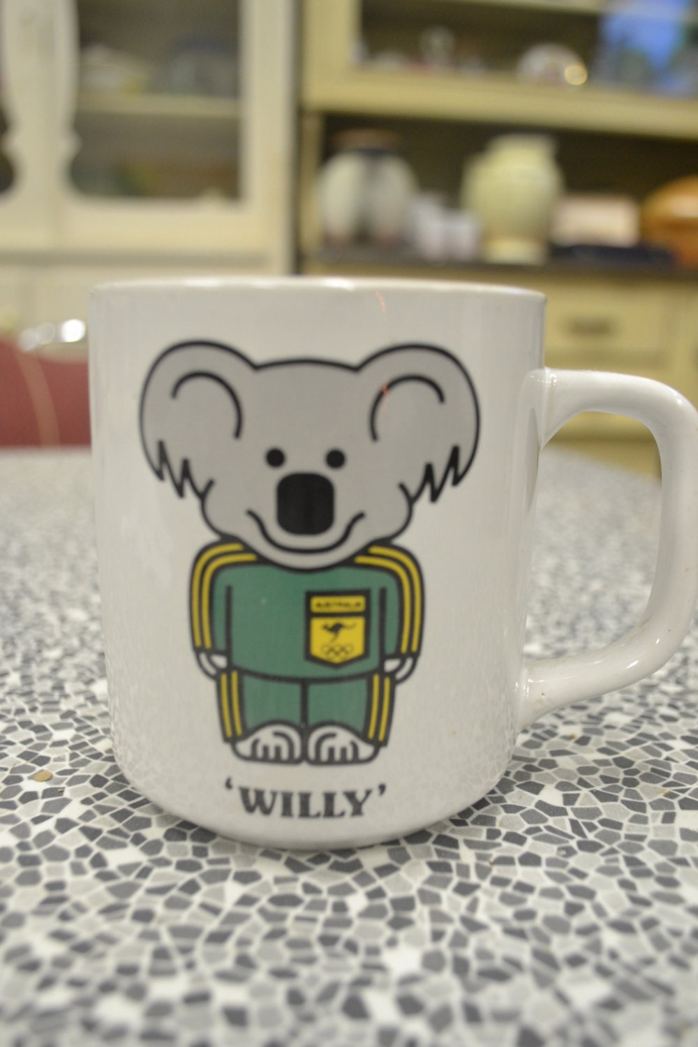Vintage Retro Willy mascot Mug cup Olympics 1984 LA Australia – Haute Juice