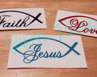 Christian fish decal | Etsy