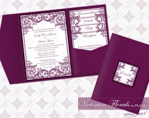 Popular items for pocket folder invite on Etsy