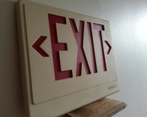Popular items for vintage exit sign on Etsy