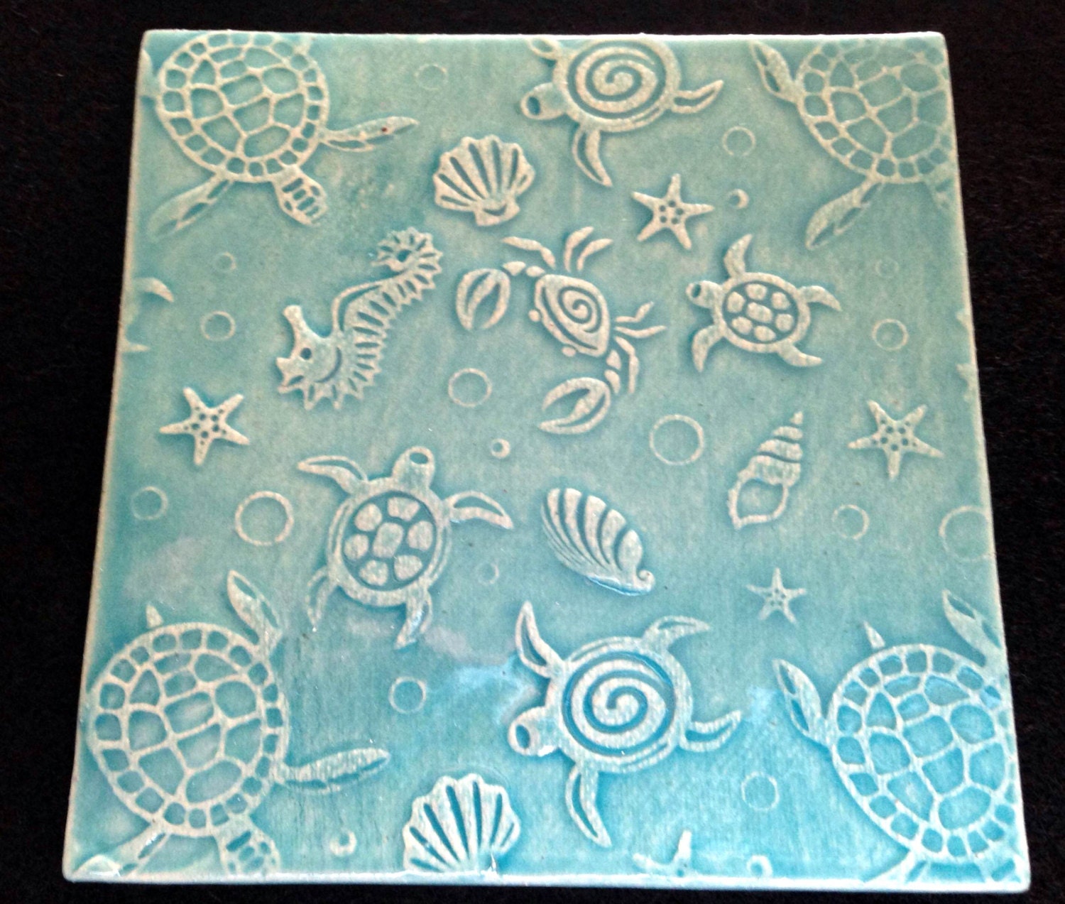 4X4 Handmade Nautical Ceramic Tile