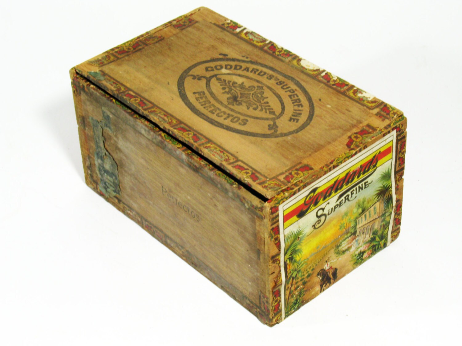 Shabby Chic Vintage Wood Cigar Box, Home Decor, Storage, Display Accent ...