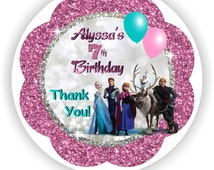 Popular items for frozen birthday tags on Etsy