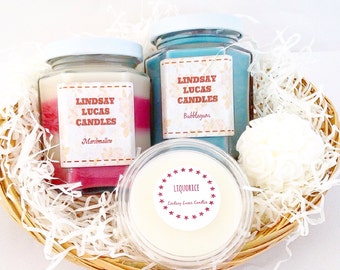 Candle gift basket | Etsy