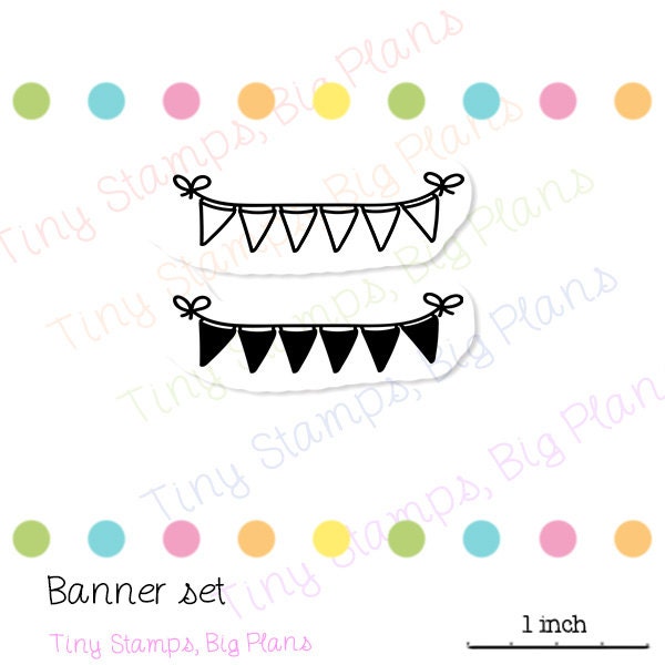 Planner stamps flag banner set