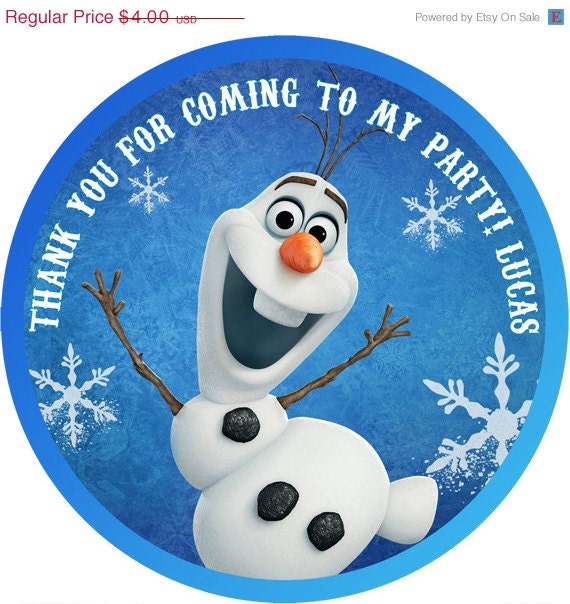 35% OFF SALE Disney Frozen favor tag, Olaf tag, Frozen favor tag, Olaf ...