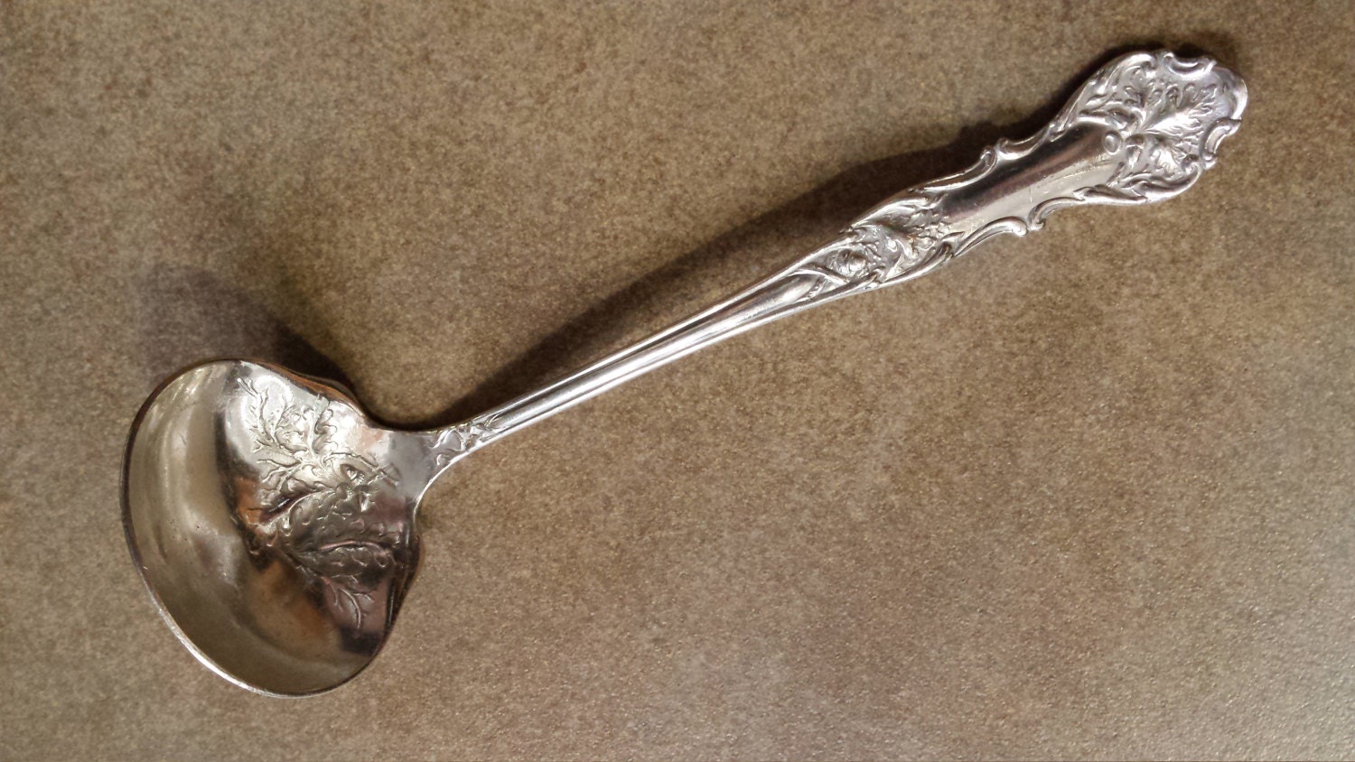 Antique 1847 ROGERS Bros 1906 CHARTER OAK Solid Cream/Sauce/Mayo Ladle ...