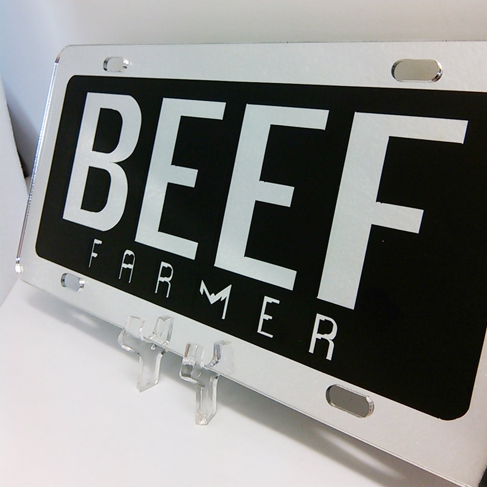 Beef License Plates Beef Farmer for trucks cars